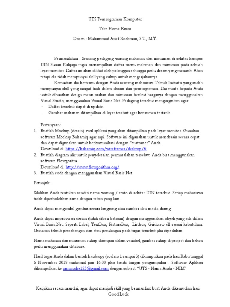 Tampilan Menu VB Net | PDF