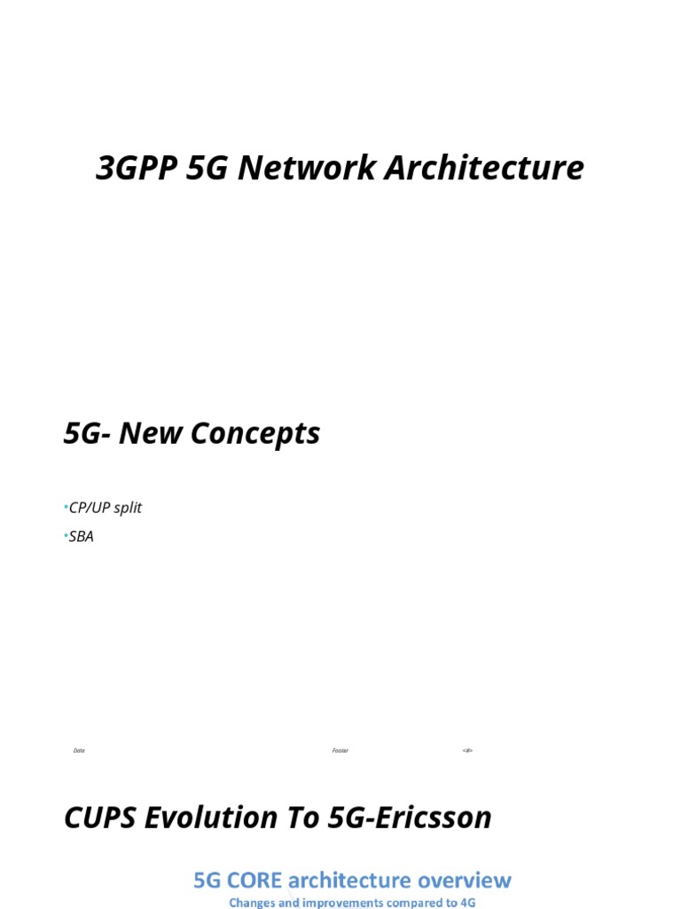 3GPP 5G Network Architecture Overview | PDF | Business