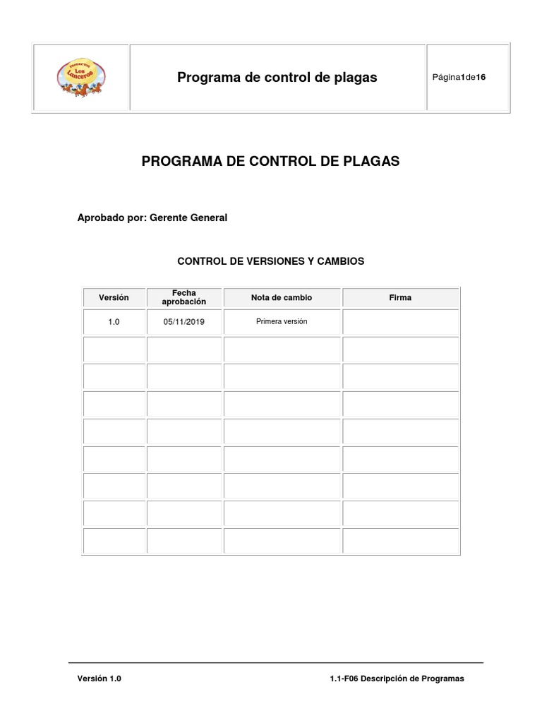Programas Control de Plagas | PDF | Insectos | Plaga (organismo)