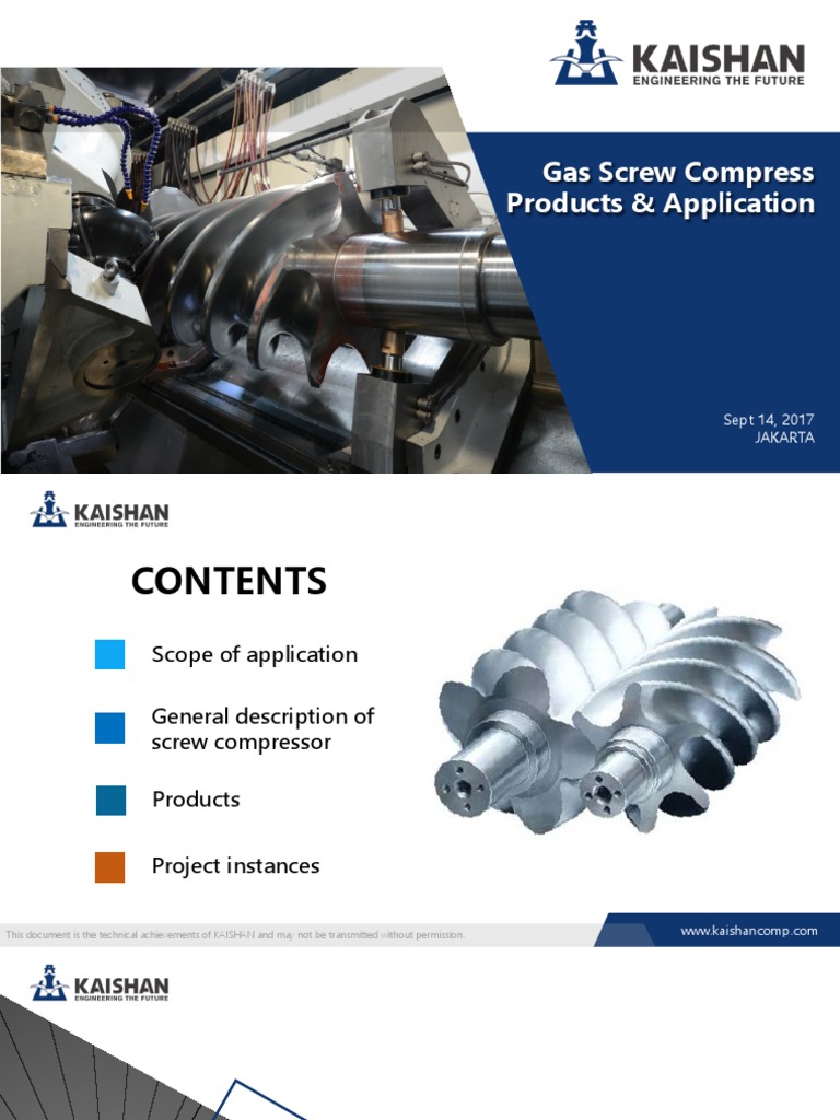 Kaishan Process Gas Screw Compressor PDF | PDF | Natural Gas | Chemical ...