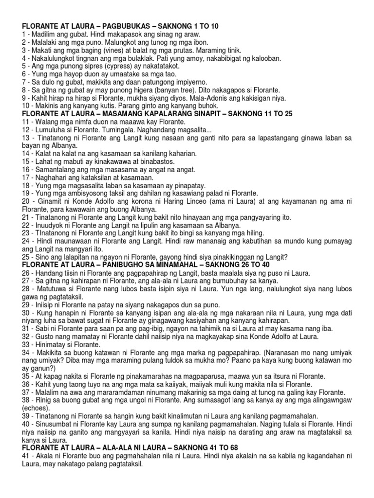 Florante at Laura Saknong | PDF