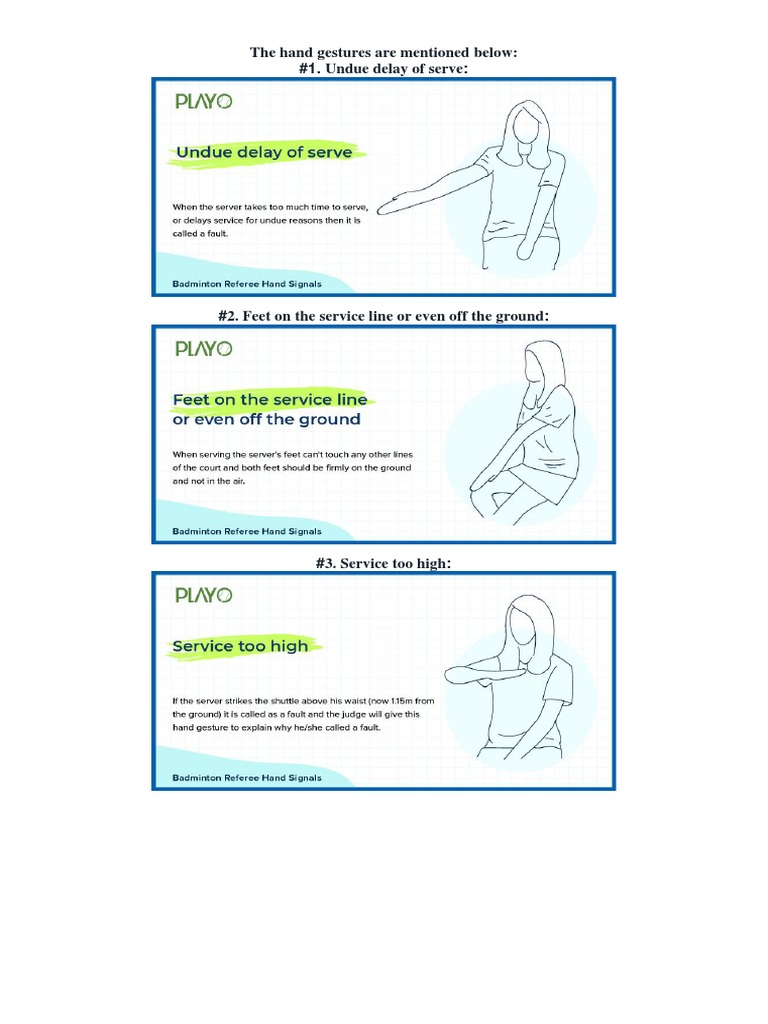 Badminton Hand Signal | PDF