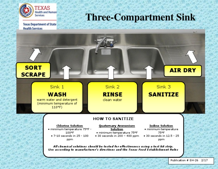 Three-Compartment Sink Procedures | PDF | Science & Mathematics