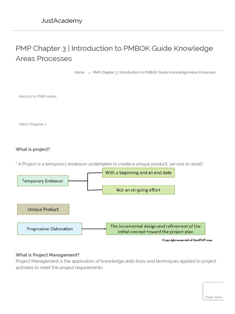 PMP Chapter 3 Summary | PDF | Project Management | Project Management ...