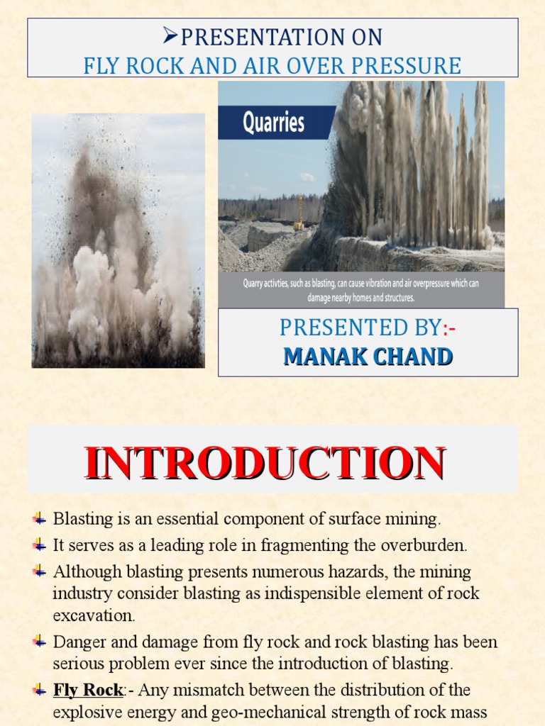 Fly Rock and Air Over Pressure | PDF | Coal Mining | Explosion