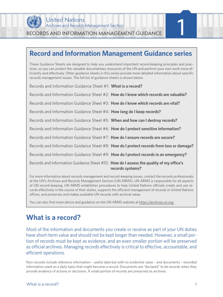 Understanding Records Management | PDF | Records Management ...