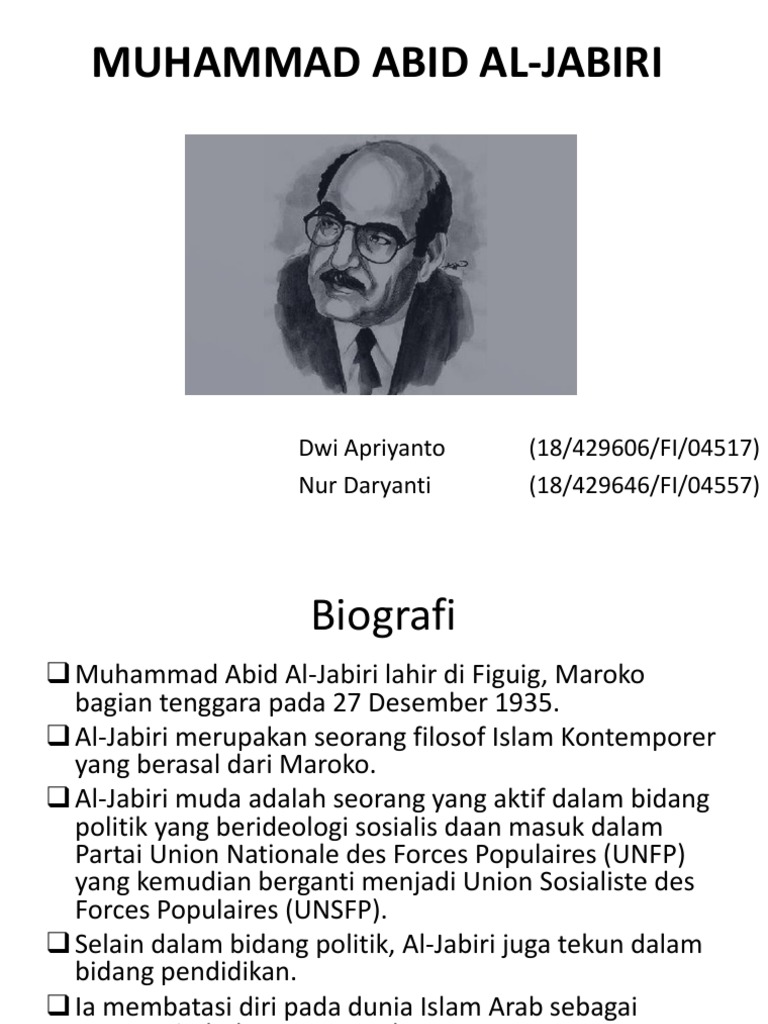 Biografi dan Pemikiran Al-Jabiri | PDF | Ilmu Sosial | Agama ...