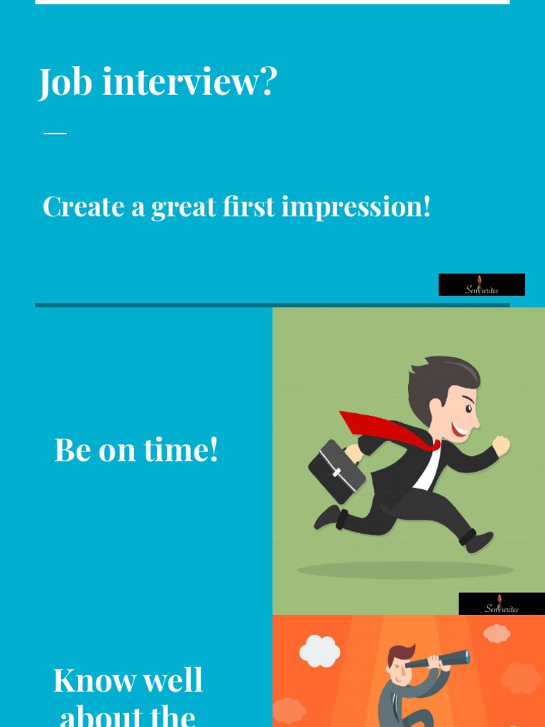 Job Interview?: Create A Great First Impression! | PDF