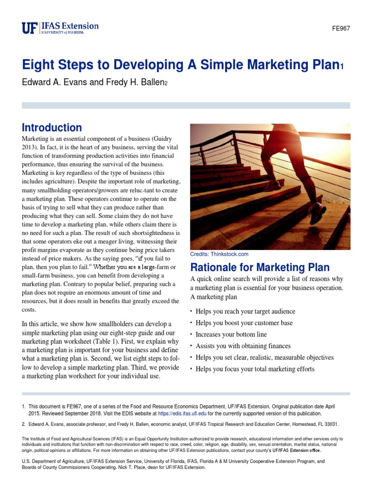 Simple Marketing Plan in 8 Steps | PDF | Pricing | Promotion (Marketing)