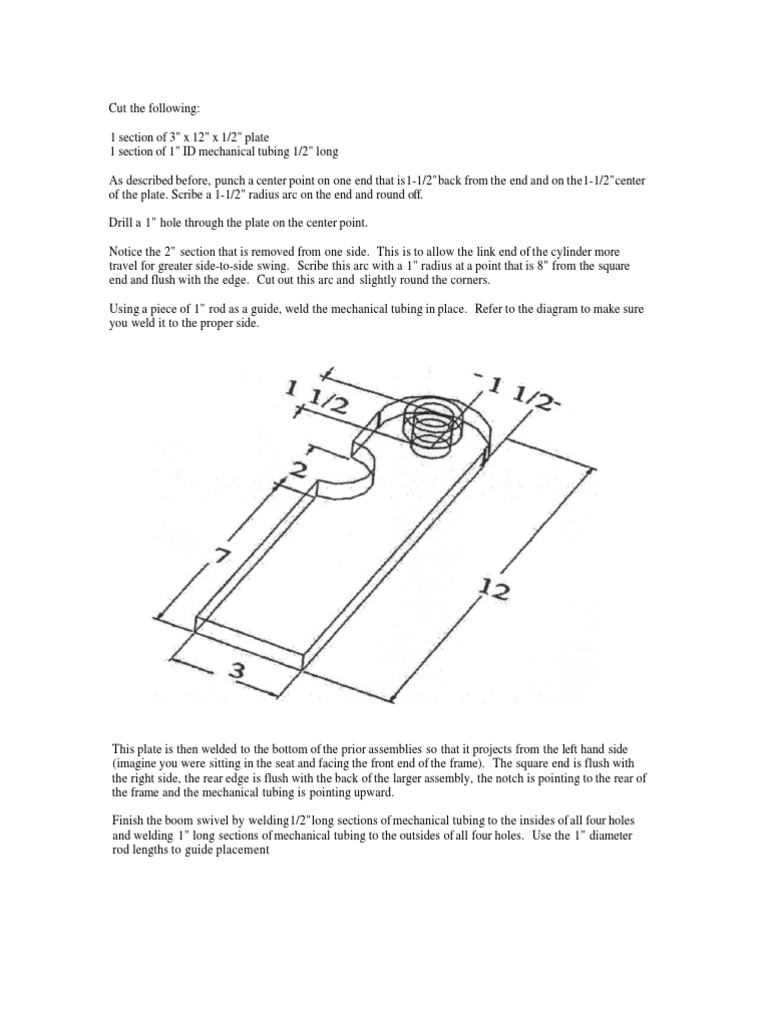 Free Backhoe plans-2 | Structural Steel | Pipe (Fluid Conveyance)