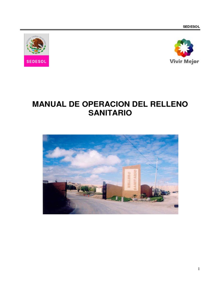 Manual de Operación de Rellenos Sanitarios | PDF | Vertedero | Residuos