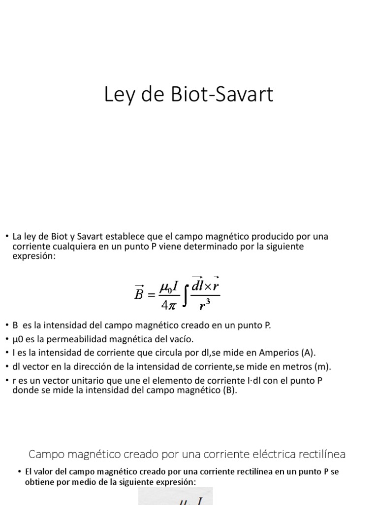 Ley de Biot-Savart | PDF