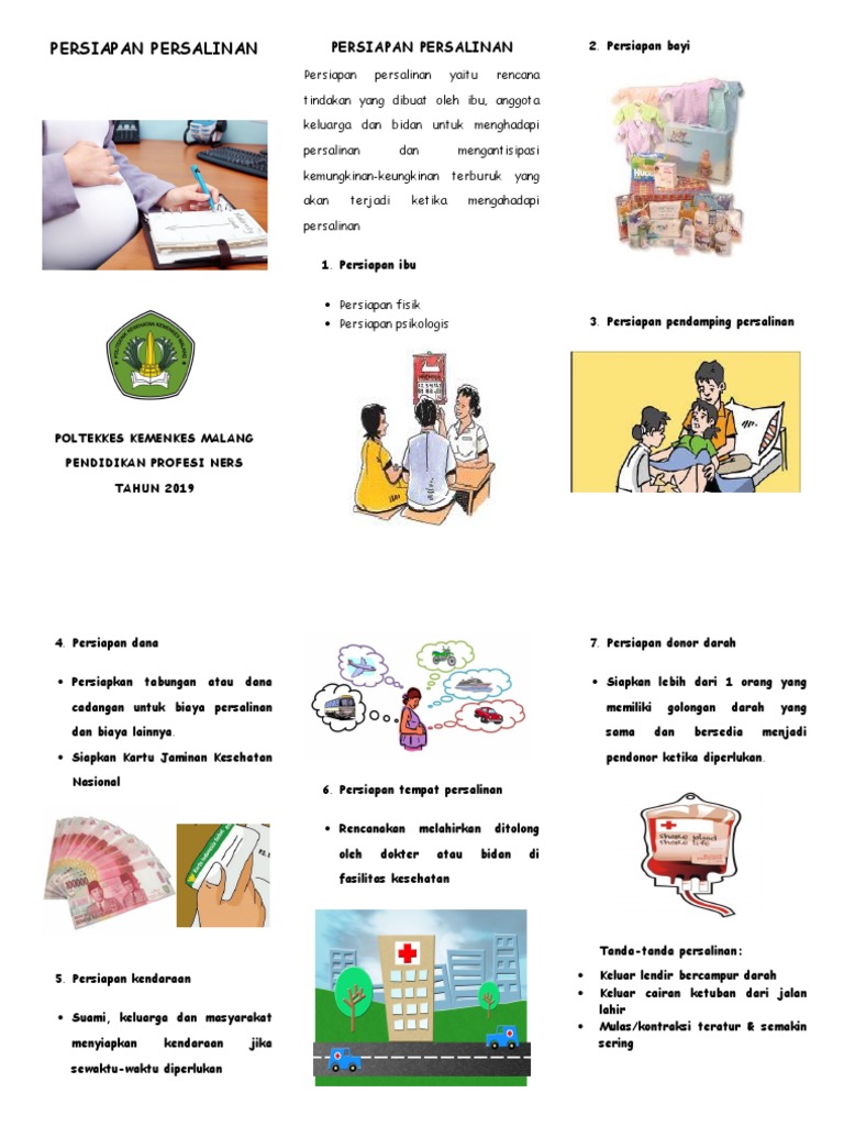 Leaflet Persiapan Persalinan | PDF
