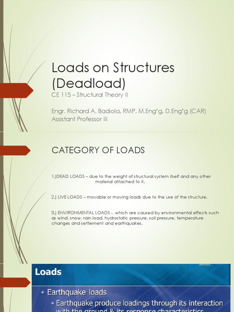 Structural Load Analysis Guide | PDF | Structural Load | Physics