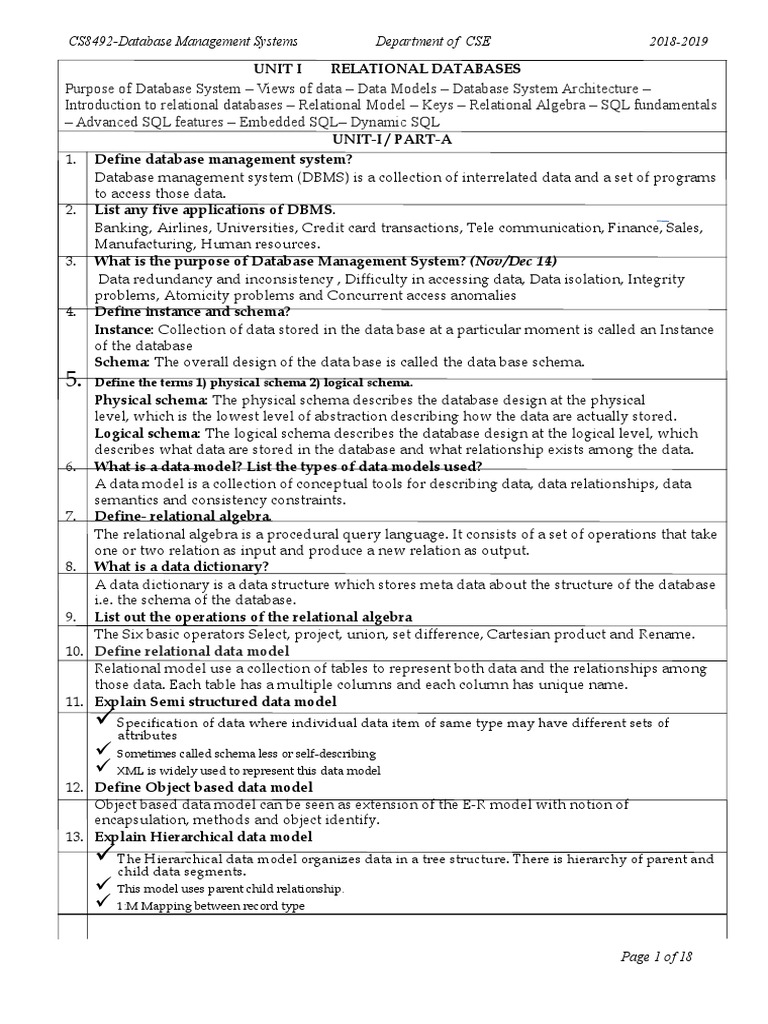 An Overview of Relational Databases and SQL Fundamentals | PDF ...