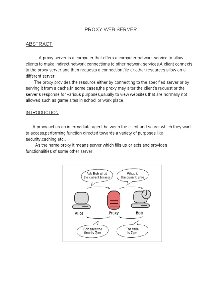 Proxy Web Server | PDF | Proxy Server | Web Server