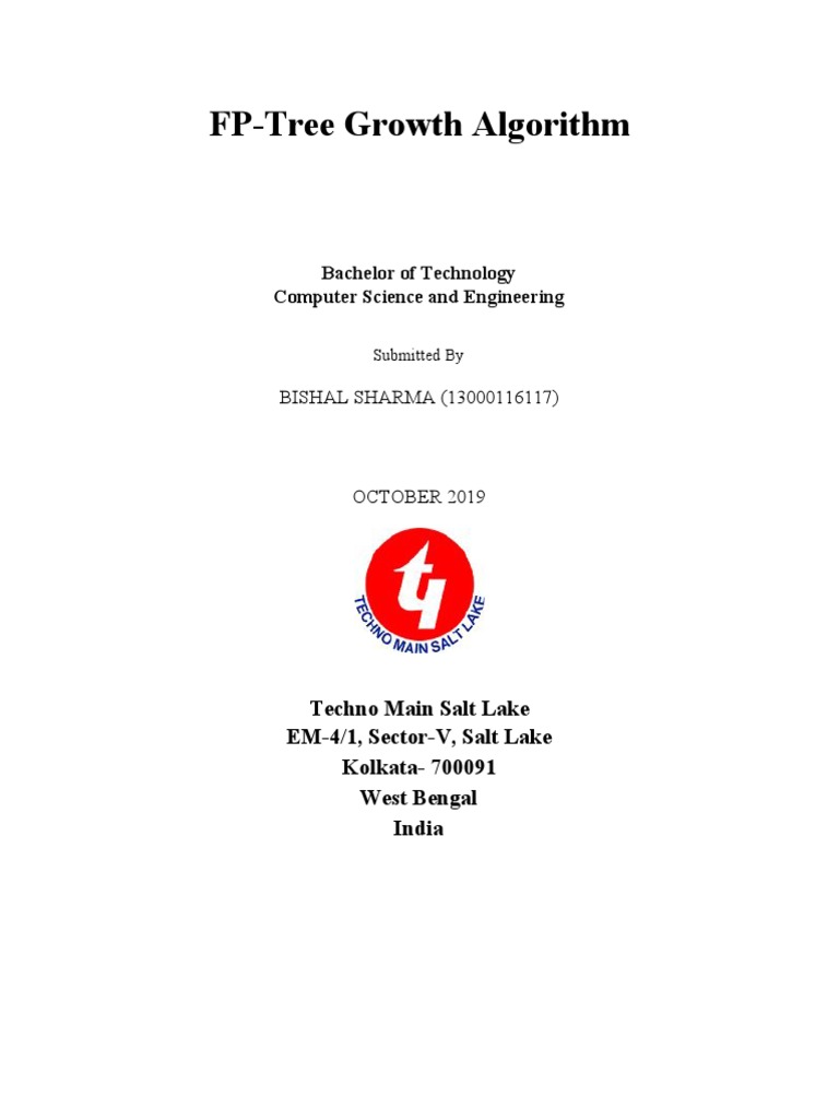 FP-Tree Growth Algorithm | PDF | Data Management | Algorithms And Data Structures