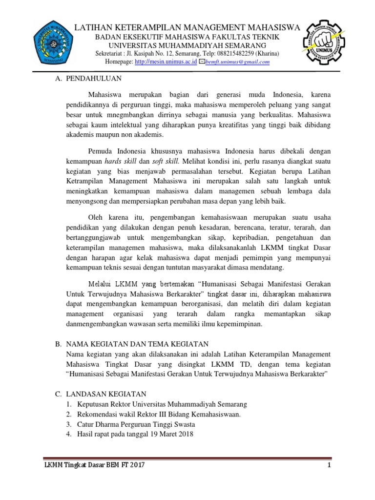 Proposal LKMM TD | PDF