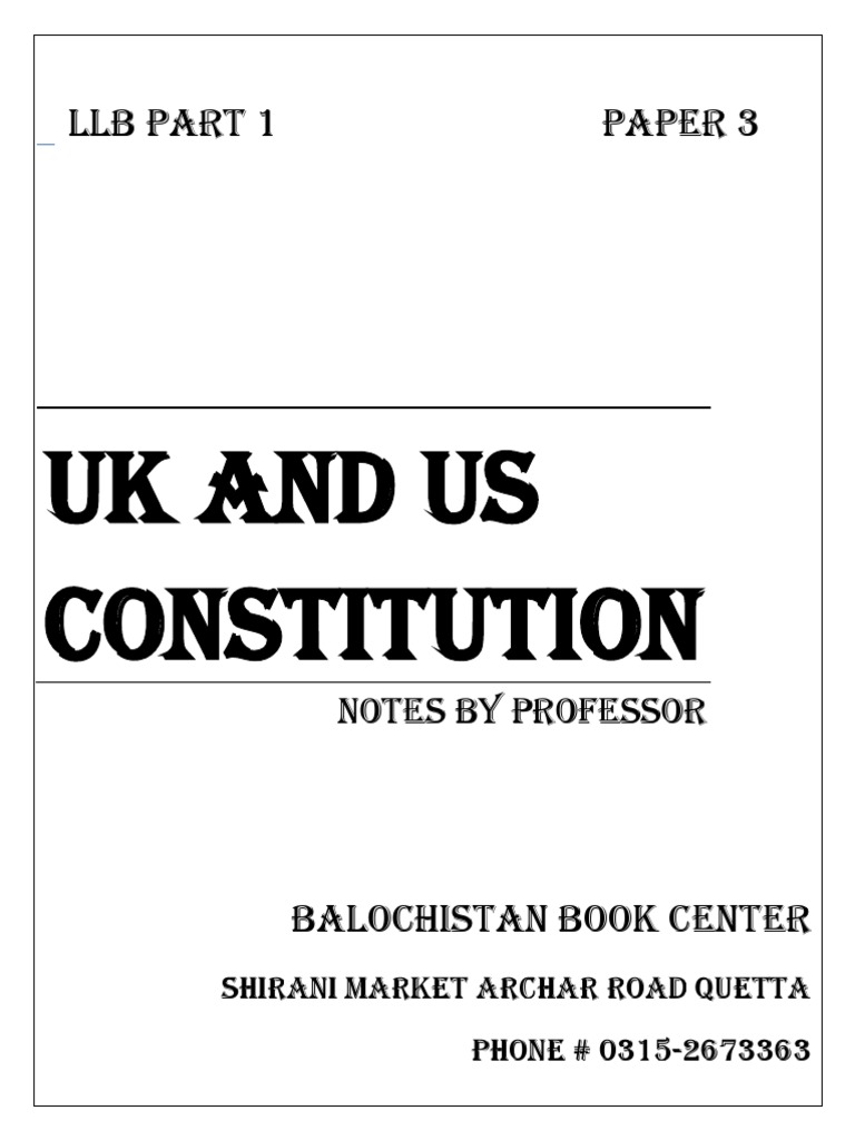 P3 Uk and Us Constitution | PDF | House Of Lords | Parliament Of The ...