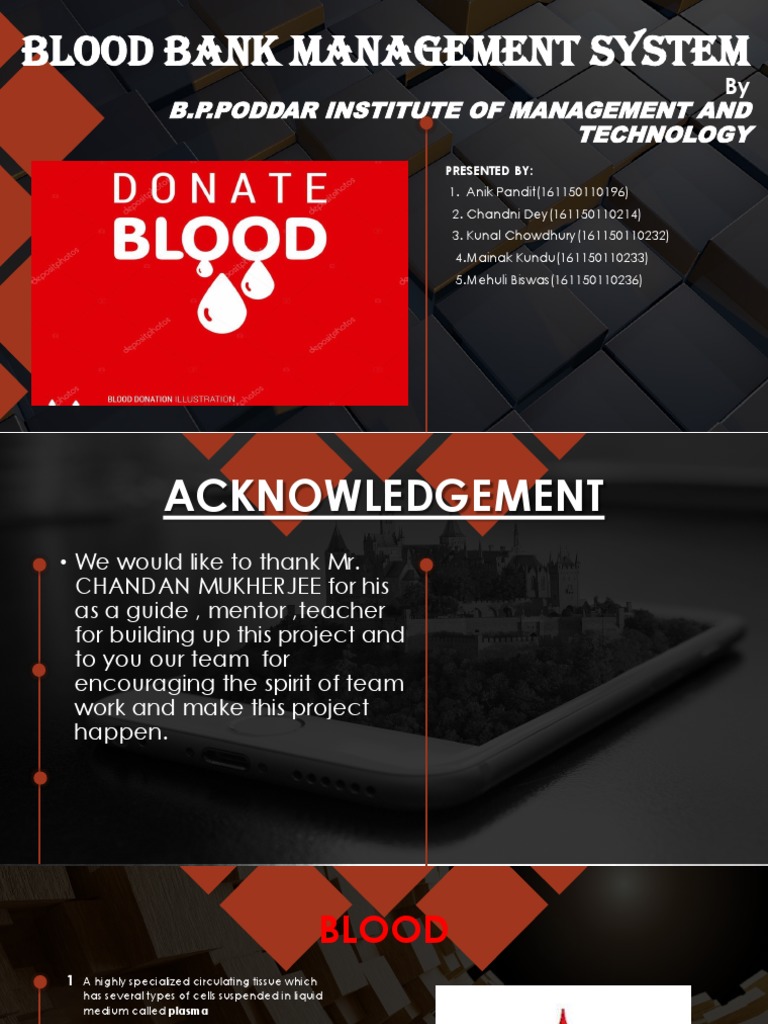 Blood Bank Management System | PDF | Blood Donation | Blood