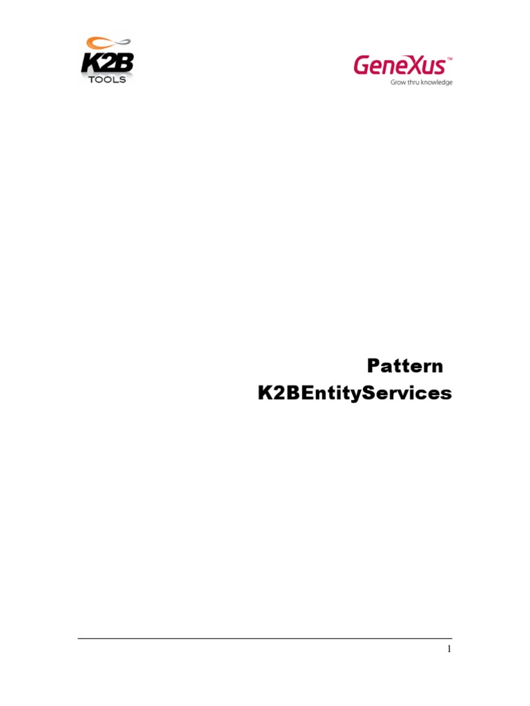 Documentacion Pattern K2 BEntity Services | PDF | Tabla (base de datos) | Xml