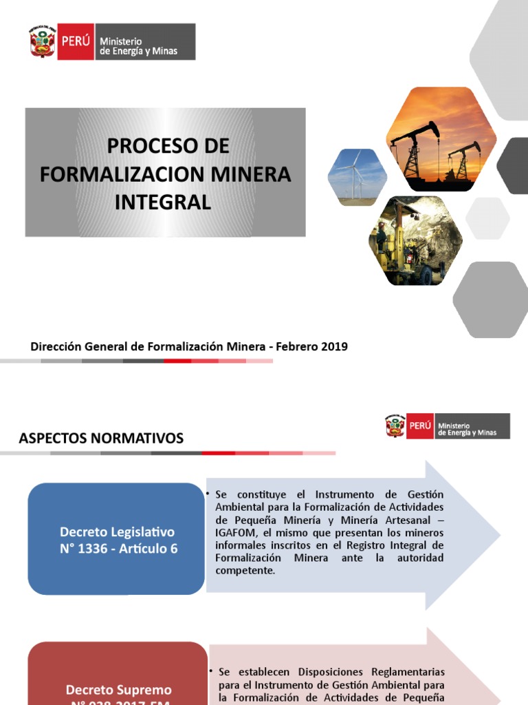 Proceso de Formalizacion Minera | PDF | Minería | Sistema de información geográfica