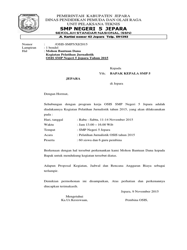 Contoh Proposal Osis | PDF