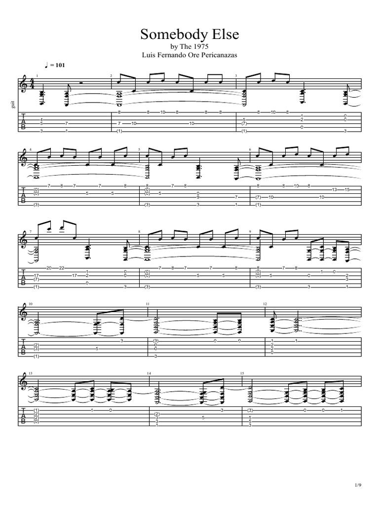 Somebody Else by The 1975 - Lyrics | PDF