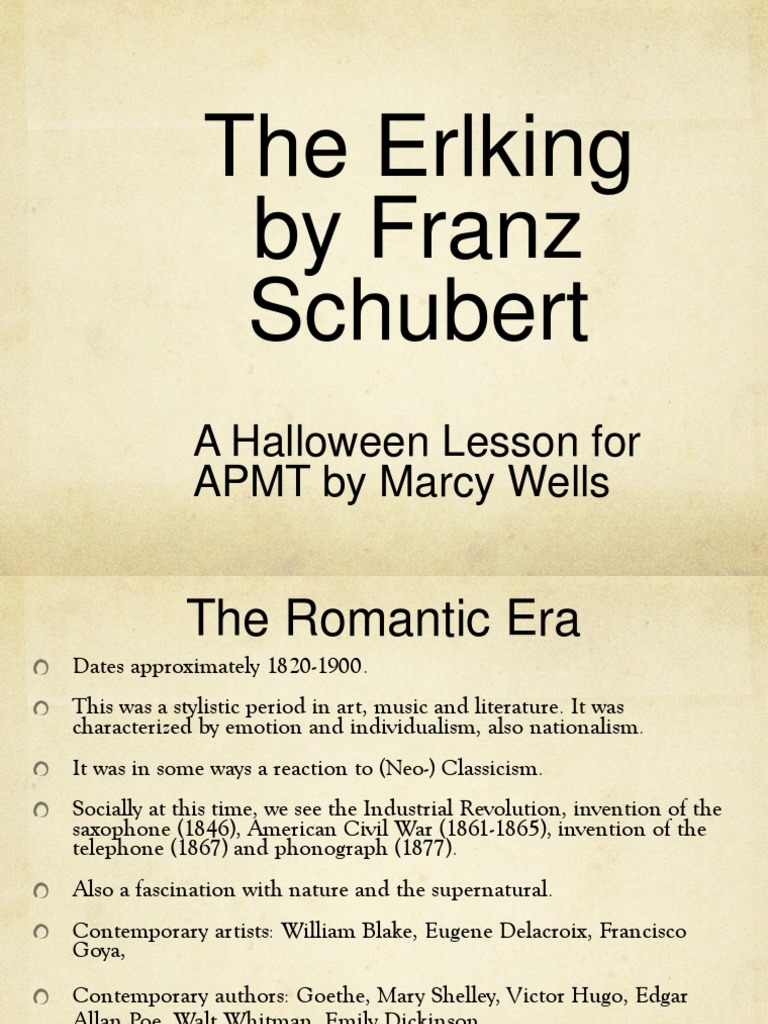 The Erlking For APMT | PDF | Franz Schubert | Music