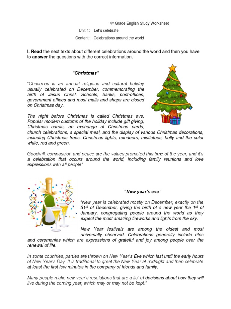 Worksheet Celebrations Around The World 73392 20181229 20150925 121526 ...