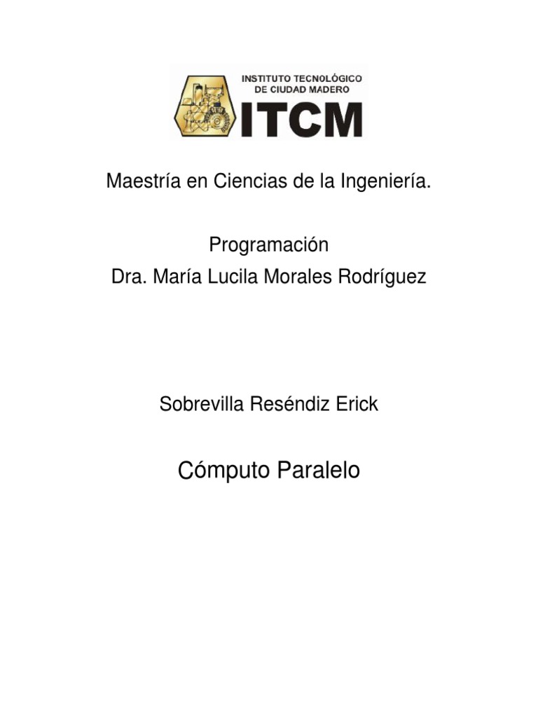 Computo Paralelo | PDF | Computación paralela | Unidad Central de ...