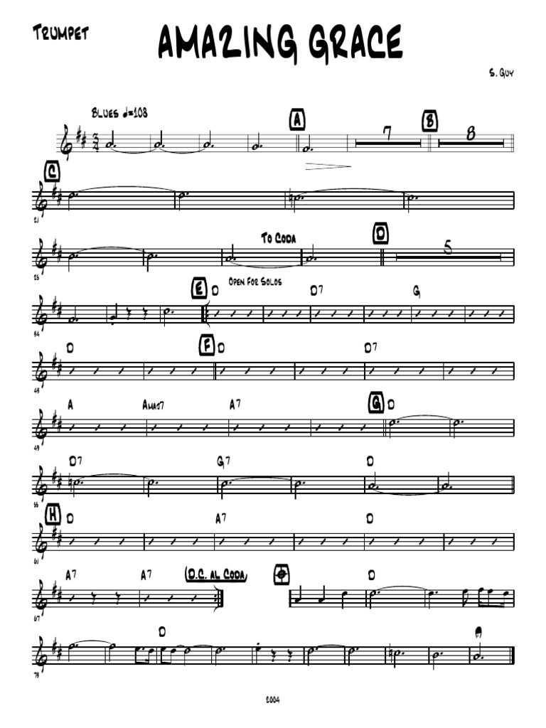 Amazing Grace - Trumpet PDF | PDF