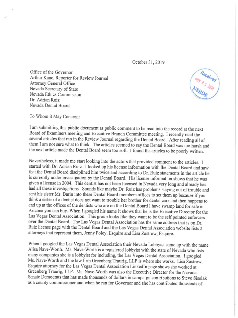 Anonymous letter from a concerned citizen