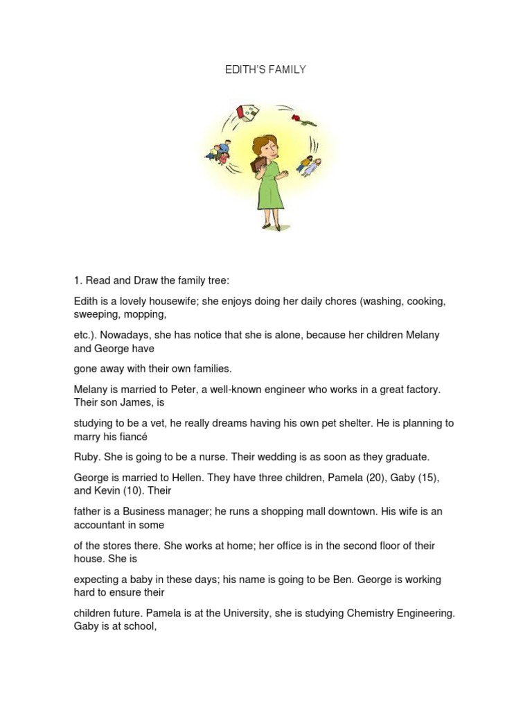 Family Tree Reading Comprehension | PDF