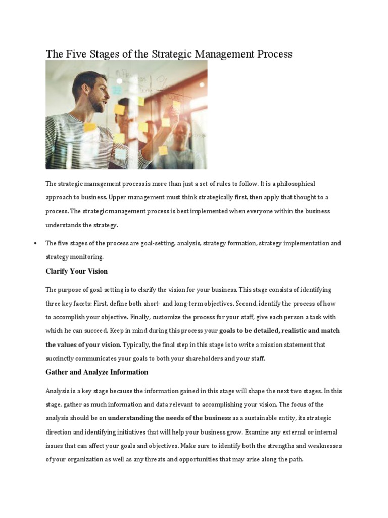 The Five Stages of The Strategic Management Process: Clarify Your ...