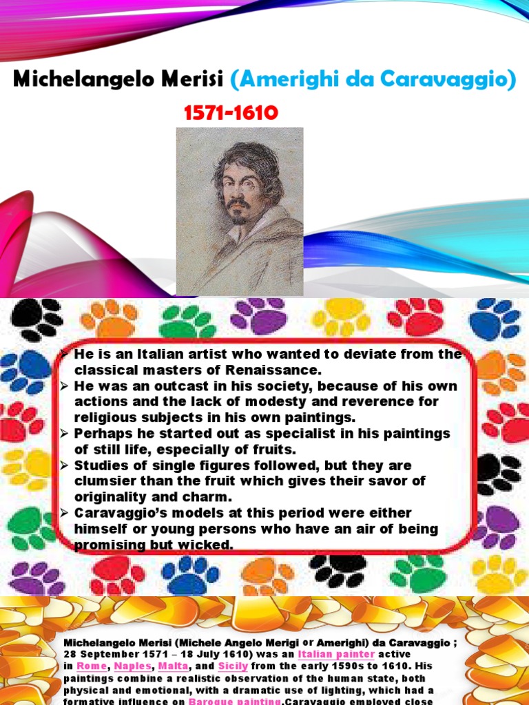 Michelangelo Merisi: (Amerighi Da Caravaggio) | PDF | Art Media | Style