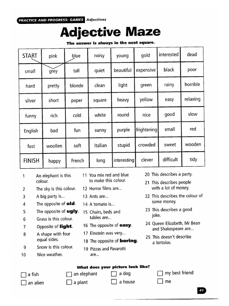 2do Grado Adjectives Game Practice | PDF