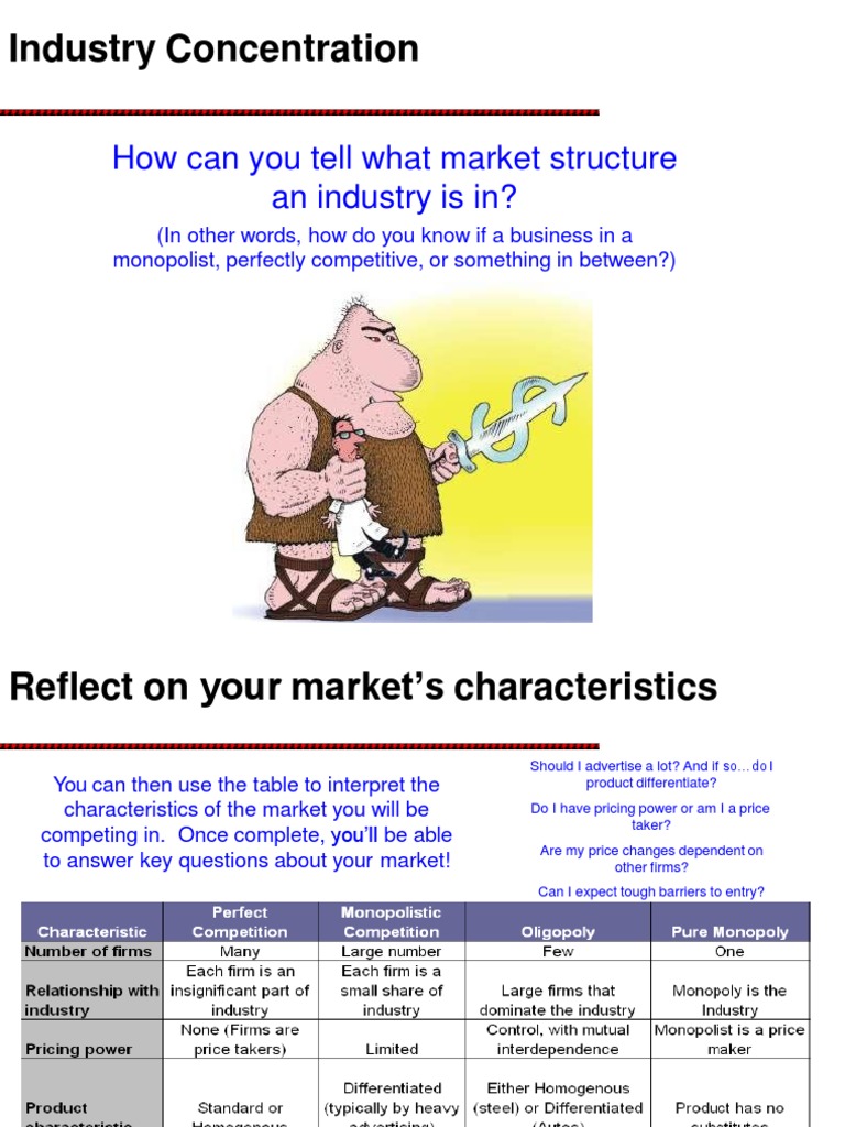 Industry Concentration: How Can You Tell What Market Structure An ...