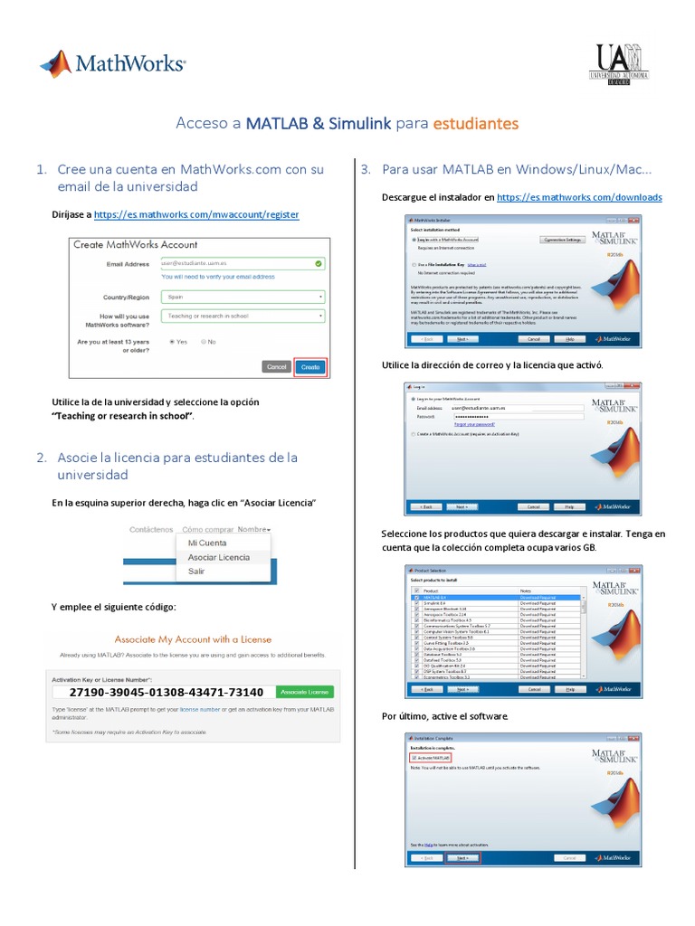 MATLAB Manual Instalacion Alumnos | PDF | Matlab | Android (sistema ...