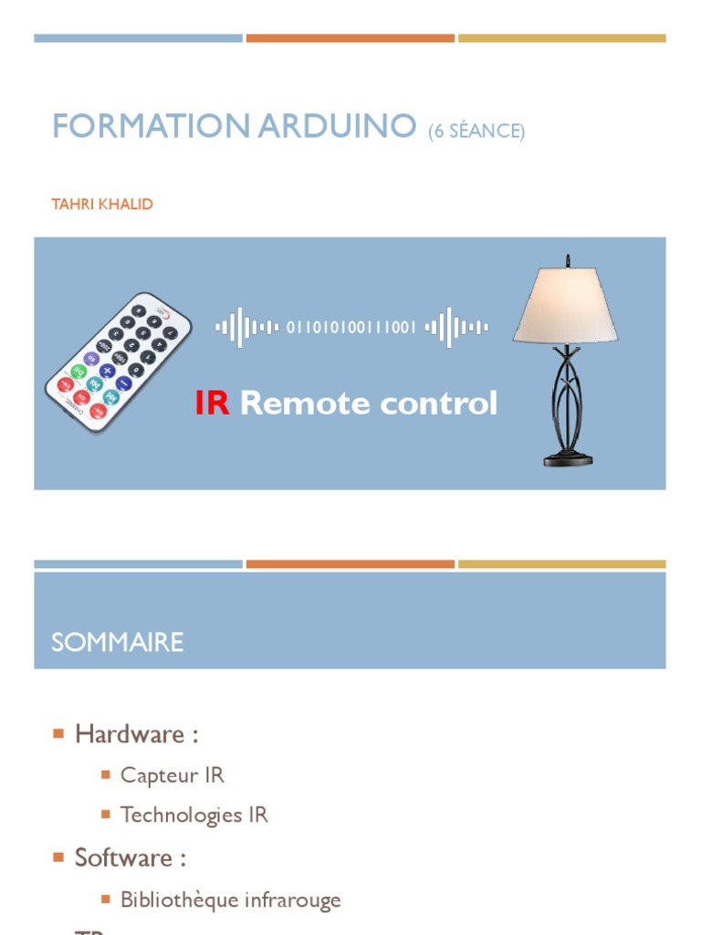 Formation Arduino 6 - Infrarouge | PDF | Infrarouge | Télécommande