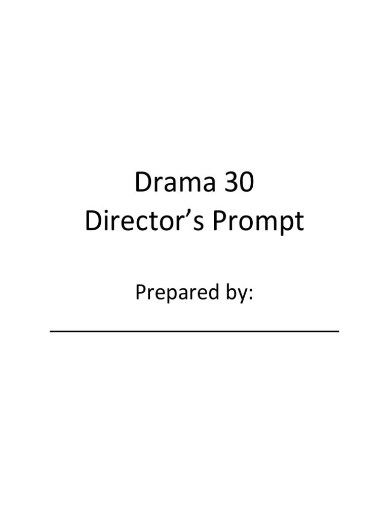 Directors Prompt | PDF | Psychology | Psychological Concepts