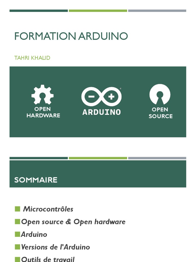 Formation Arduino 1 - Microcontrôles | PDF | Arduino | Système d'exploitation