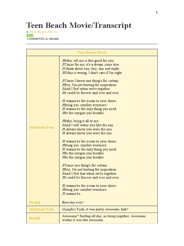 Teen Beach Movie | PDF | Nature