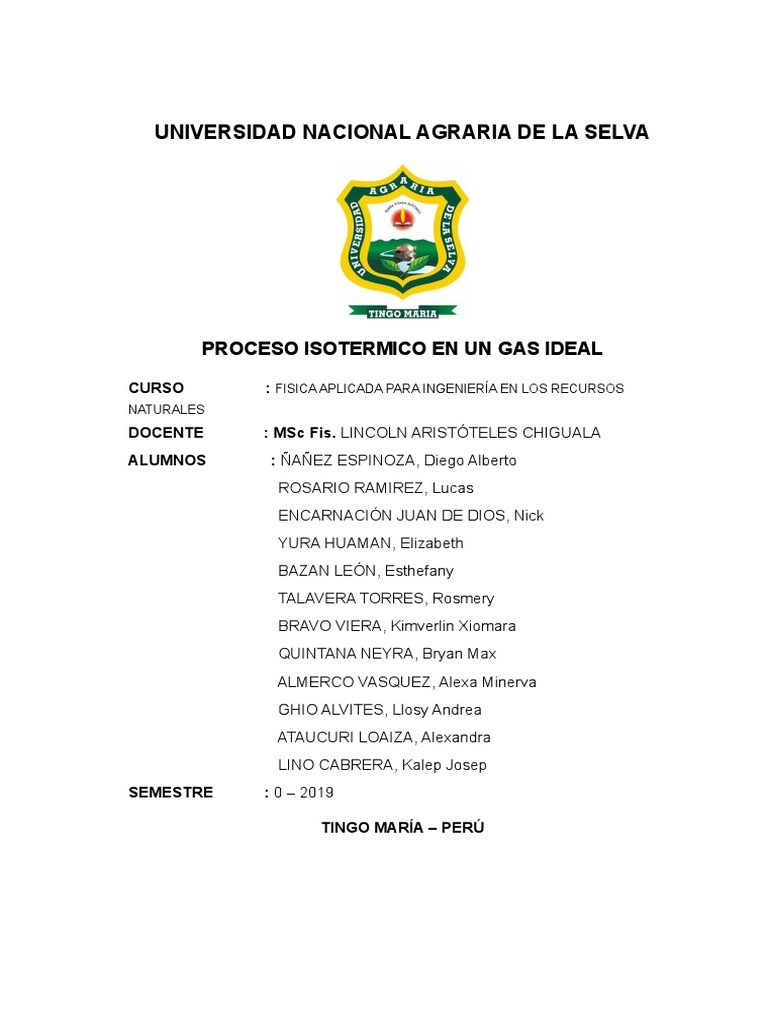 Proceso Isotermico | Descargar gratis PDF | Gases | Temperatura