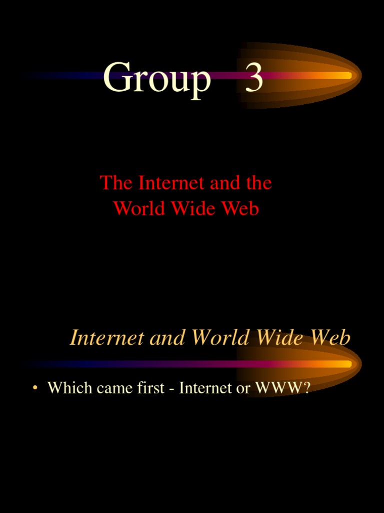 Internet History | PDF | Html | World Wide Web