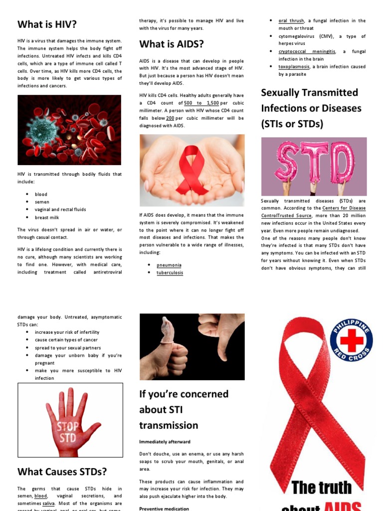 Hiv Aids Brochure | PDF | Sexually Transmitted Infection | Hiv/Aids