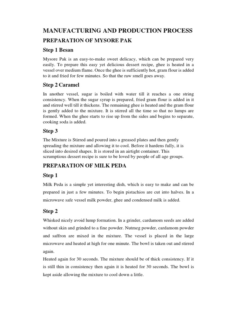 Manufacturing and Production Process | PDF | Confectionery | Humidity