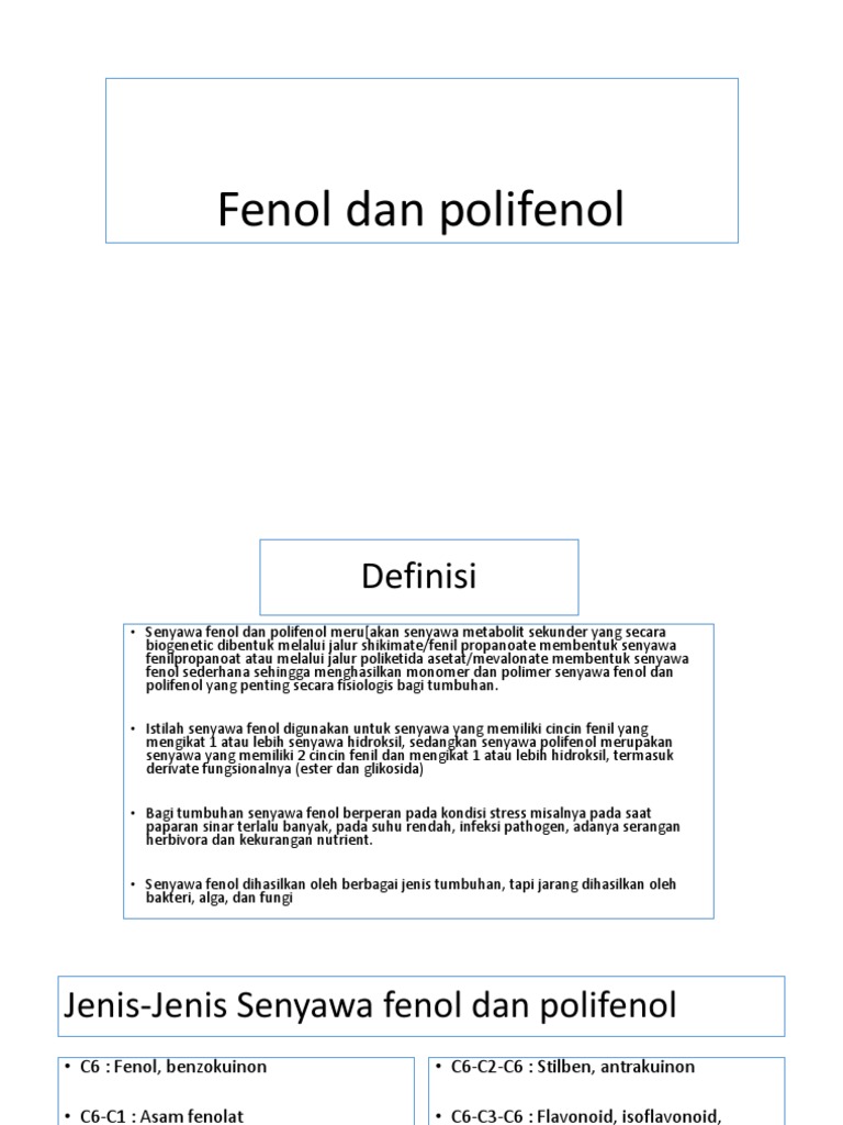 Definisi dan Jenis Senyawa Polifenol | PDF