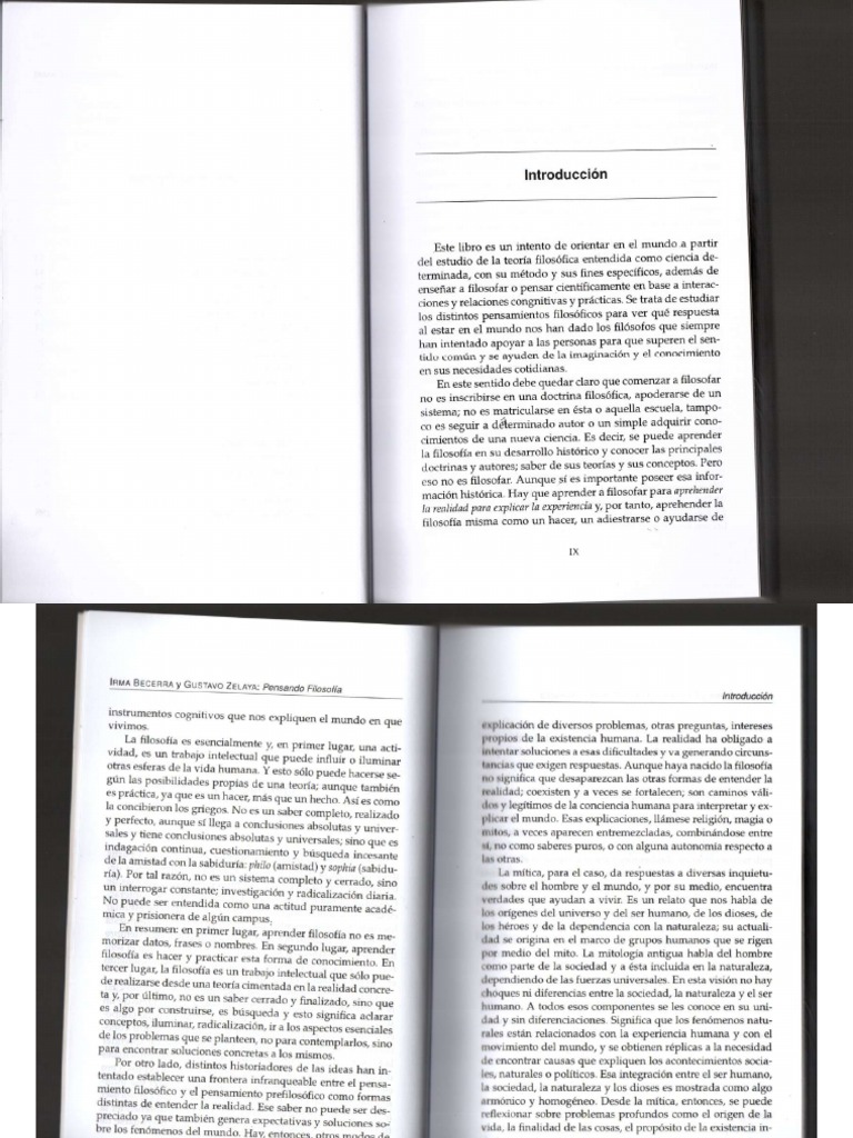 Pensando Filosofía Primera Unidad | PDF