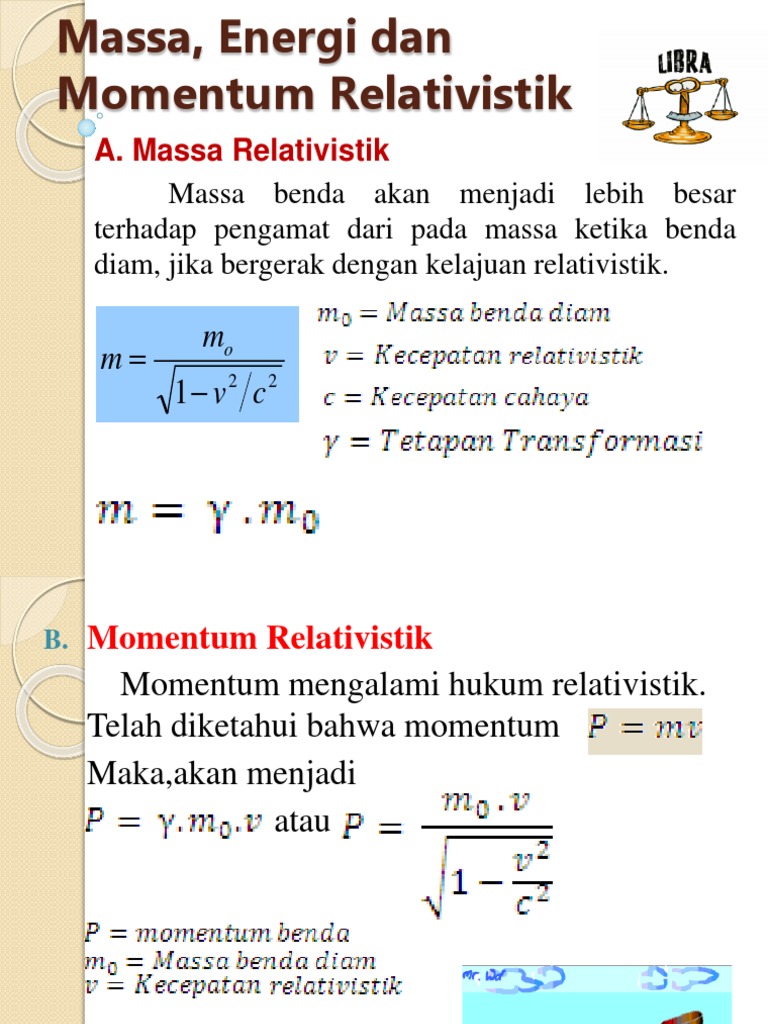 Energi dan Momentum dalam Relativitas | PDF